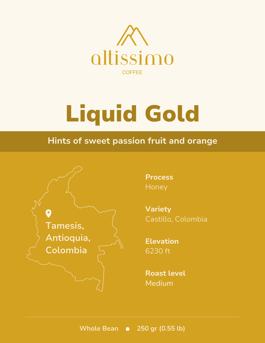 Altissimo Coffee | Liquid Gold